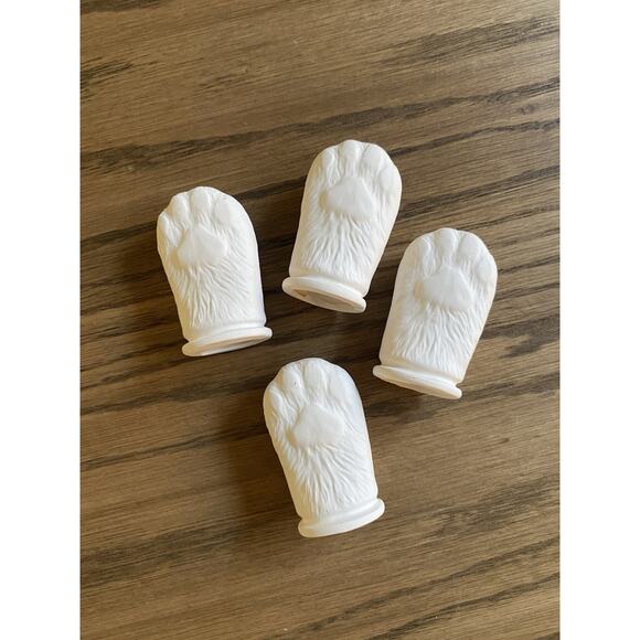 other | Office | Vintage 97s Ready To Paint Ceramic Cat Paws Set Of 4 ...